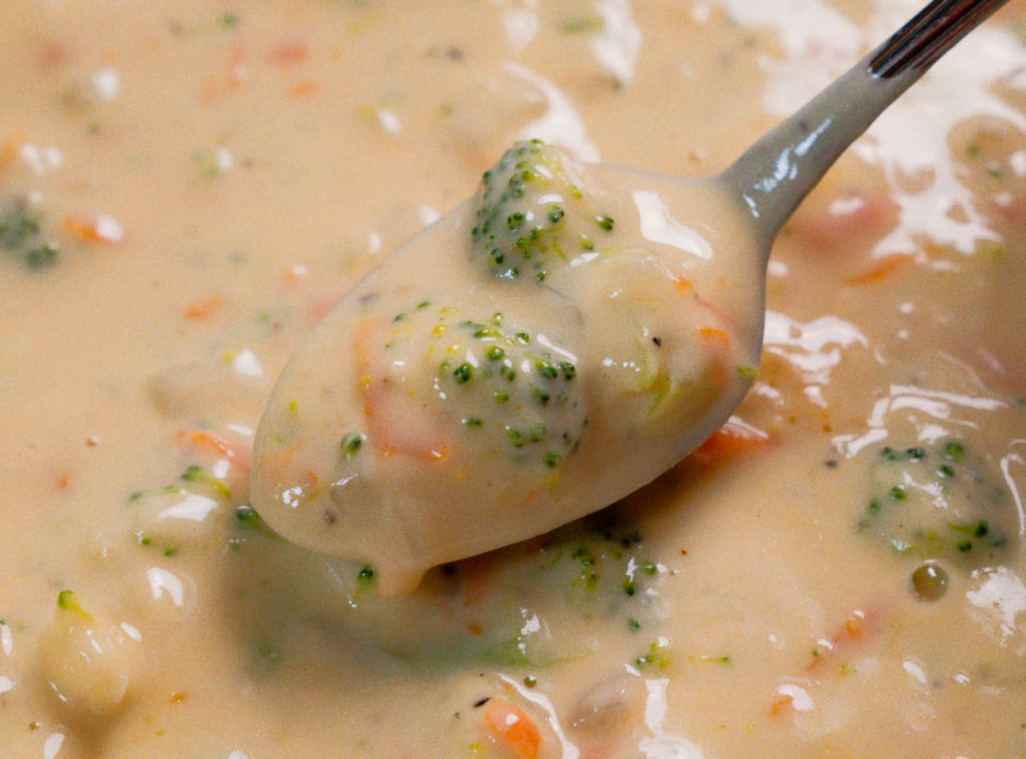 Broccoli Cauliflower Cheese Soup Recipe - Easy Recipes Life