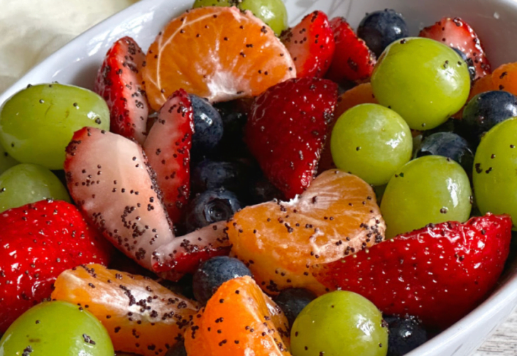 Refreshing Fruit Salad with Citrus Poppy Seed Dressing - Easy Recipes Life