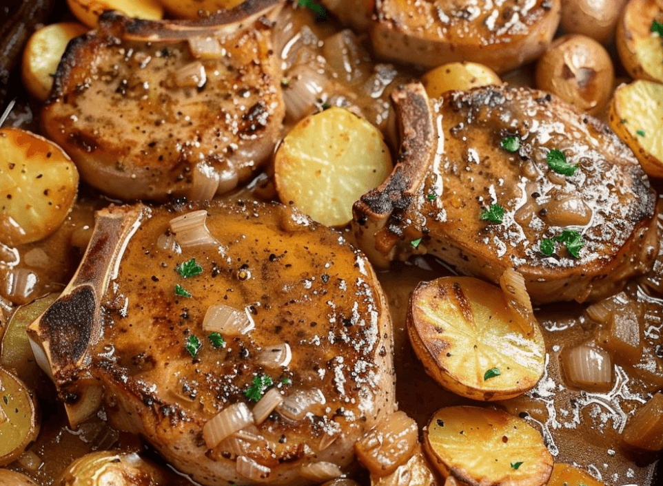 Smothered Pork Chops Recipe - Easy Recipes Life