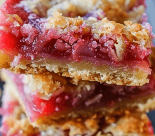 Irresistible Rhubarb Oatmeal Bars Recipe - Easy Recipes Life
