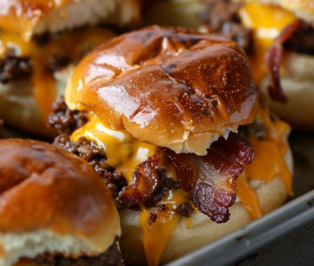 Oven Bacon Cheeseburger Slider - Easy Recipes Life