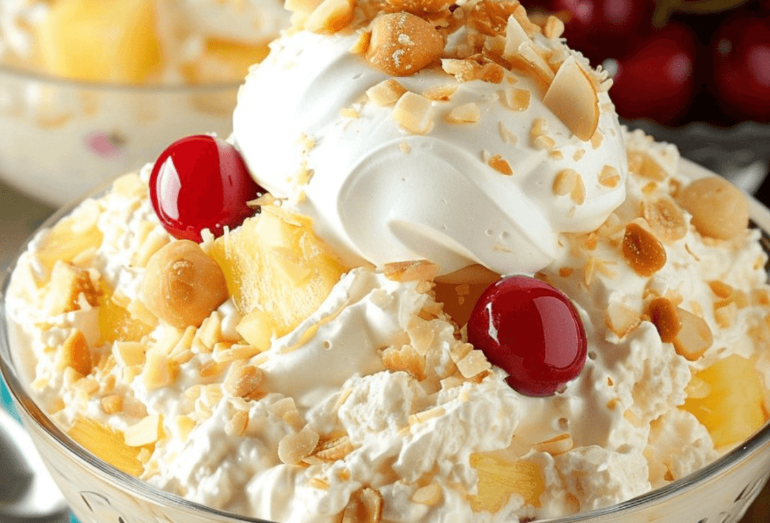 Hawaiian Pineapple Coconut Fluff - Easy Recipes Life