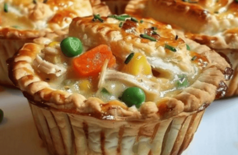 Mini Chicken Pot Pies Muffins - Easy Recipes Life