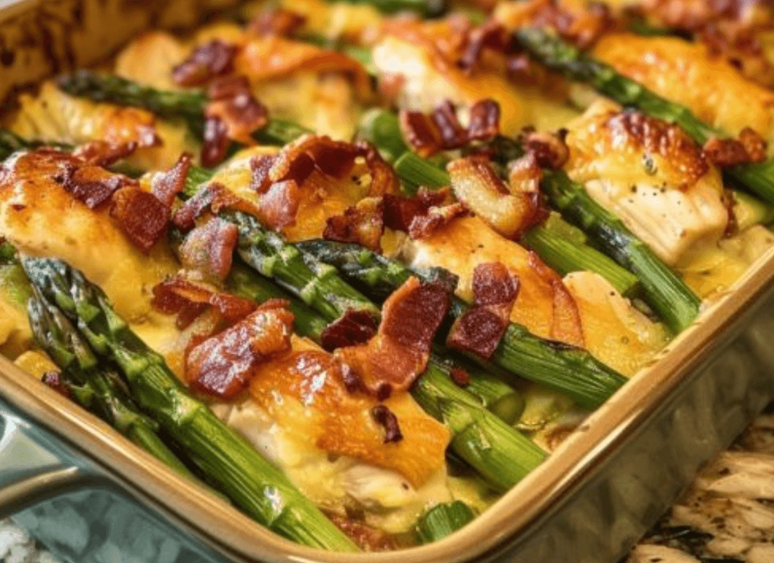Asparagus & Bacon Chicken Potato Casserole - Easy Recipes Life