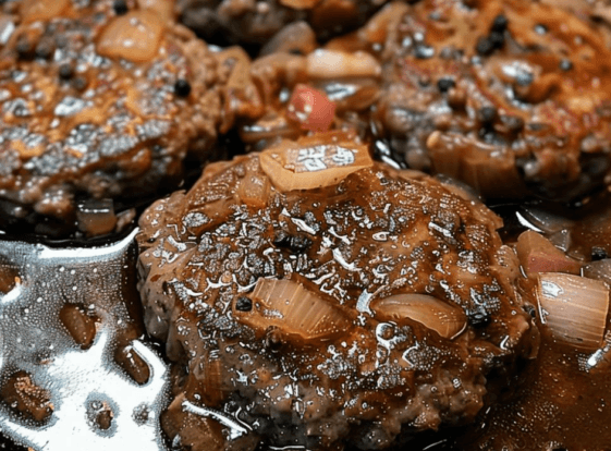 Savory Ground Beef Steak Patties with Mushroom Gravy - Easy Recipes Life