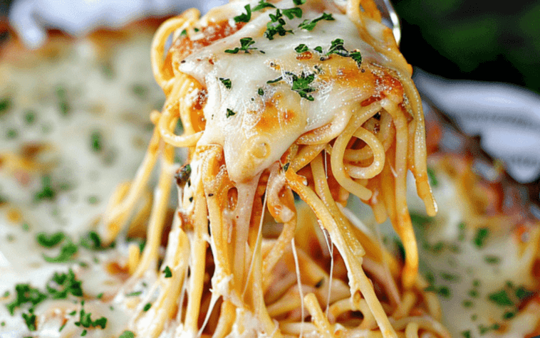 Baked Cream Cheese Spaghetti Casserole - Easy Recipes Life