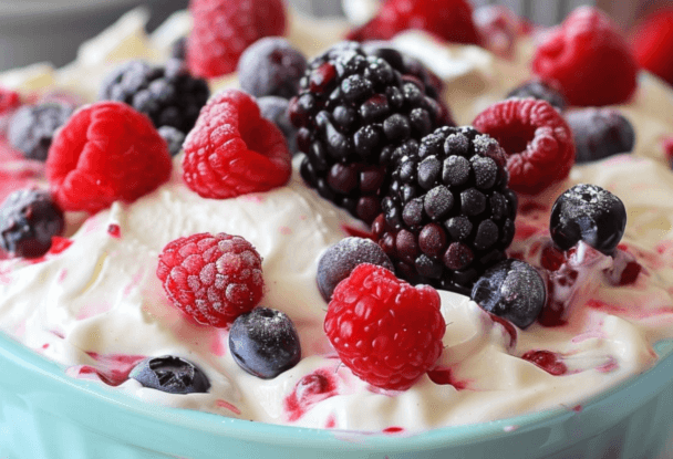 Berries and Cream Salad - Easy Recipes Life