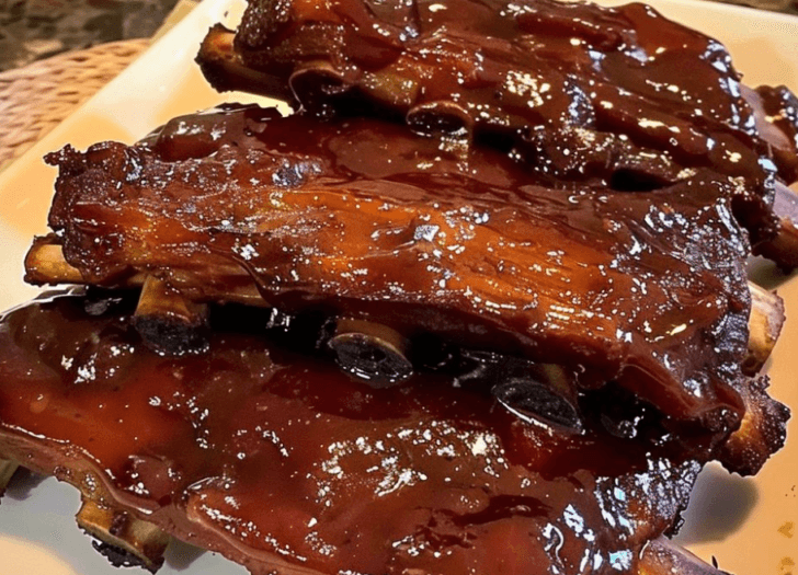 Slow Cooker Barbequed Beef Ribs - Easy Recipes Life