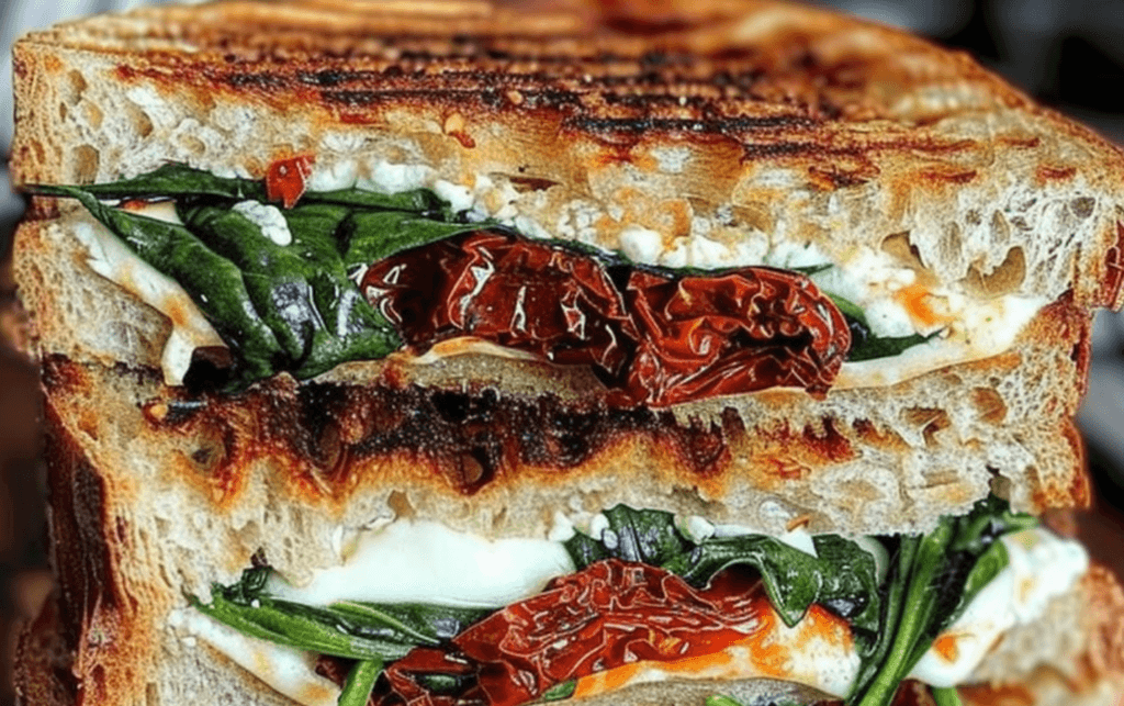 Sun-Dried Tomato Spinach and Ricotta Grilled Cheese - Easy Recipes Life