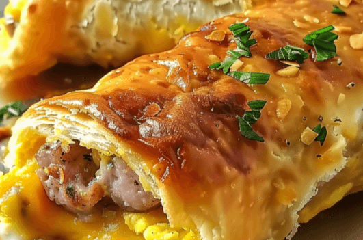 Delicious Sausage, Egg and Cheese Breakfast Roll-Ups - Easy Recipes Life