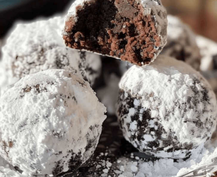 Double Chocolate Snowball Cookies - Easy Recipes Life