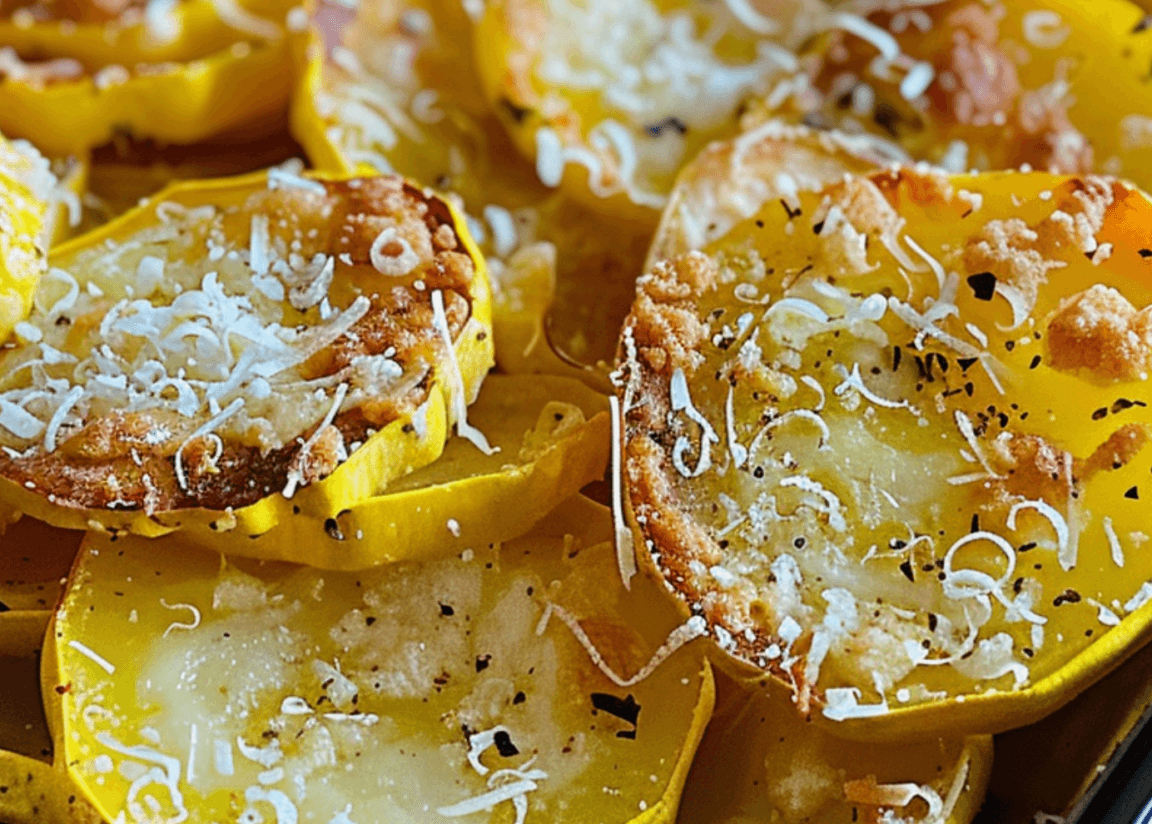 Baked Yellow Squash with Parmesan Topping - Easy Recipes Life