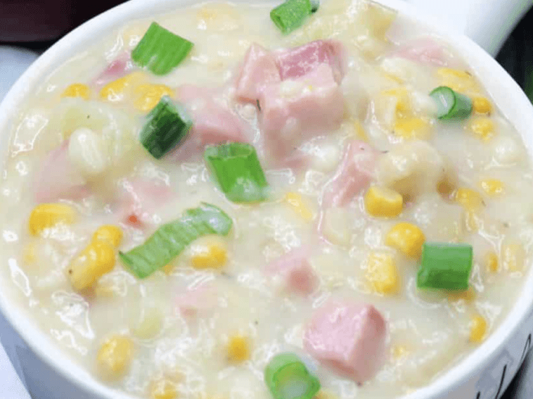 Corn Chowder with Ham and Potatoes Recipe - Easy Recipes Life