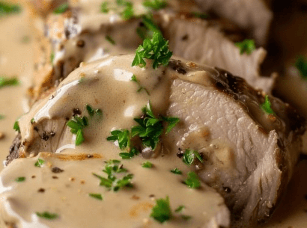Slow Cooker Pork Tenderloin with Creamy Dijon Sauce - Easy Recipes Life
