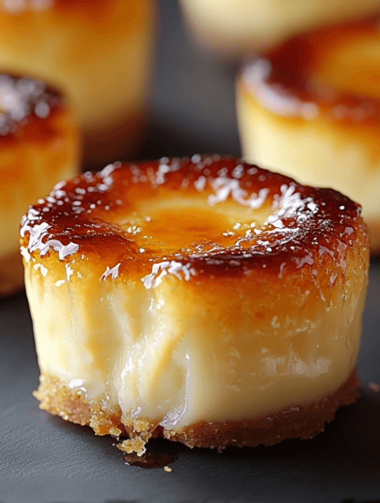 Mini Crème Brûlée Cheesecakes - Easy Recipes Life