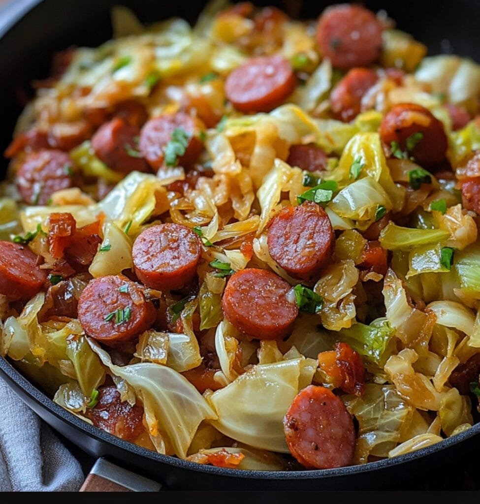 Quick and Delicious Cabbage and Kielbasa Skillet - Easy Recipes Life