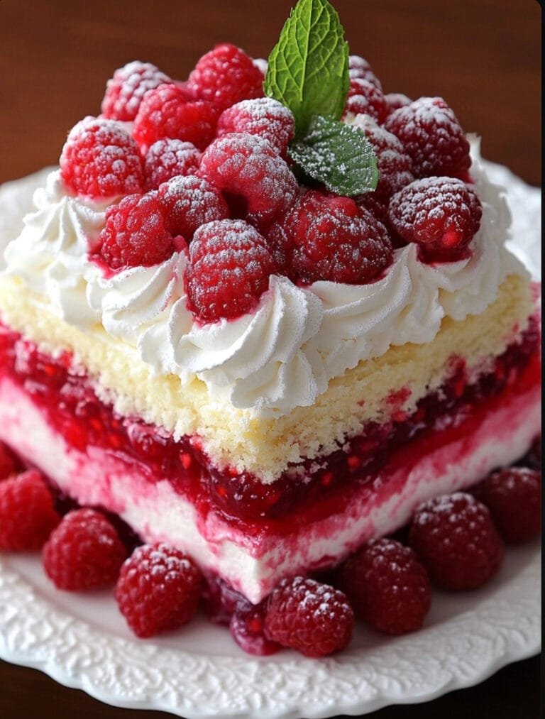 Raspberry Zinger Poke Cake - Easy Recipes Life