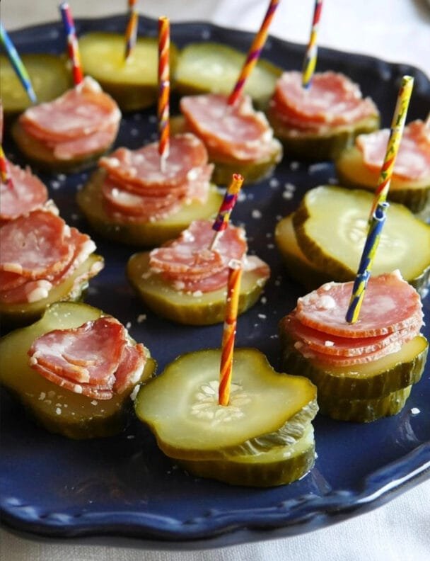 Reuben Pickle Bites - Easy Recipes Life