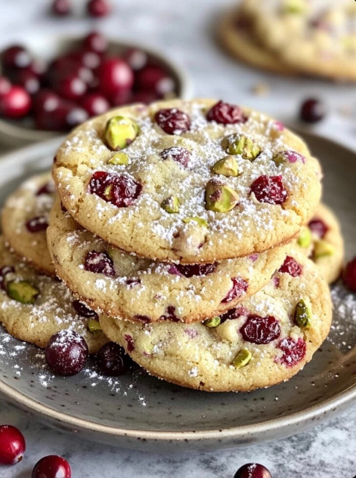 Cranberry Pistachio Shortbread Cookies Recipe - Easy Recipes Life