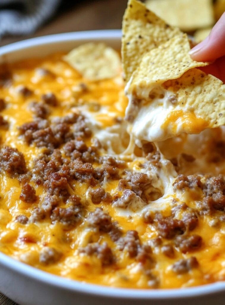 Irresistible Sausage Cheese Dip Recipe - Easy Recipes Life