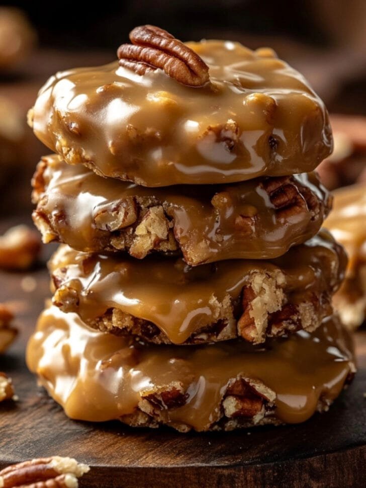 No-Bake Coconut Pecan Praline Cookies - Easy Recipes Life