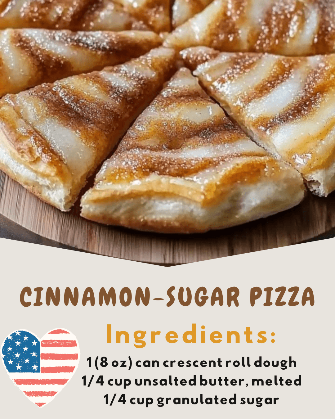 Cinnamon-Sugar Pizza Made with Crescent Rolls - Easy Recipes Life