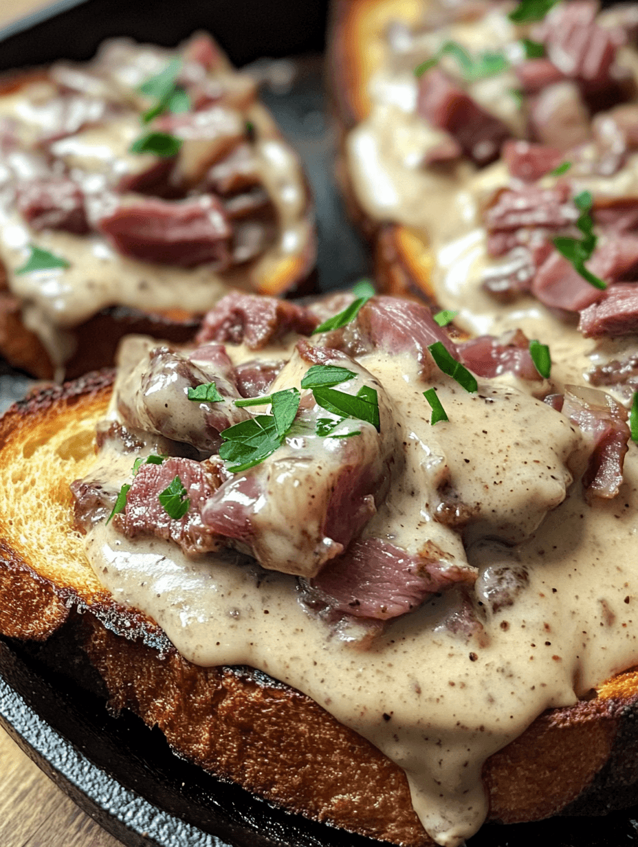 Creamed Chipped Beef on Toast - Easy Recipes Life