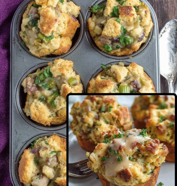 Delicious Stuffing Muffins - Easy Recipes Life