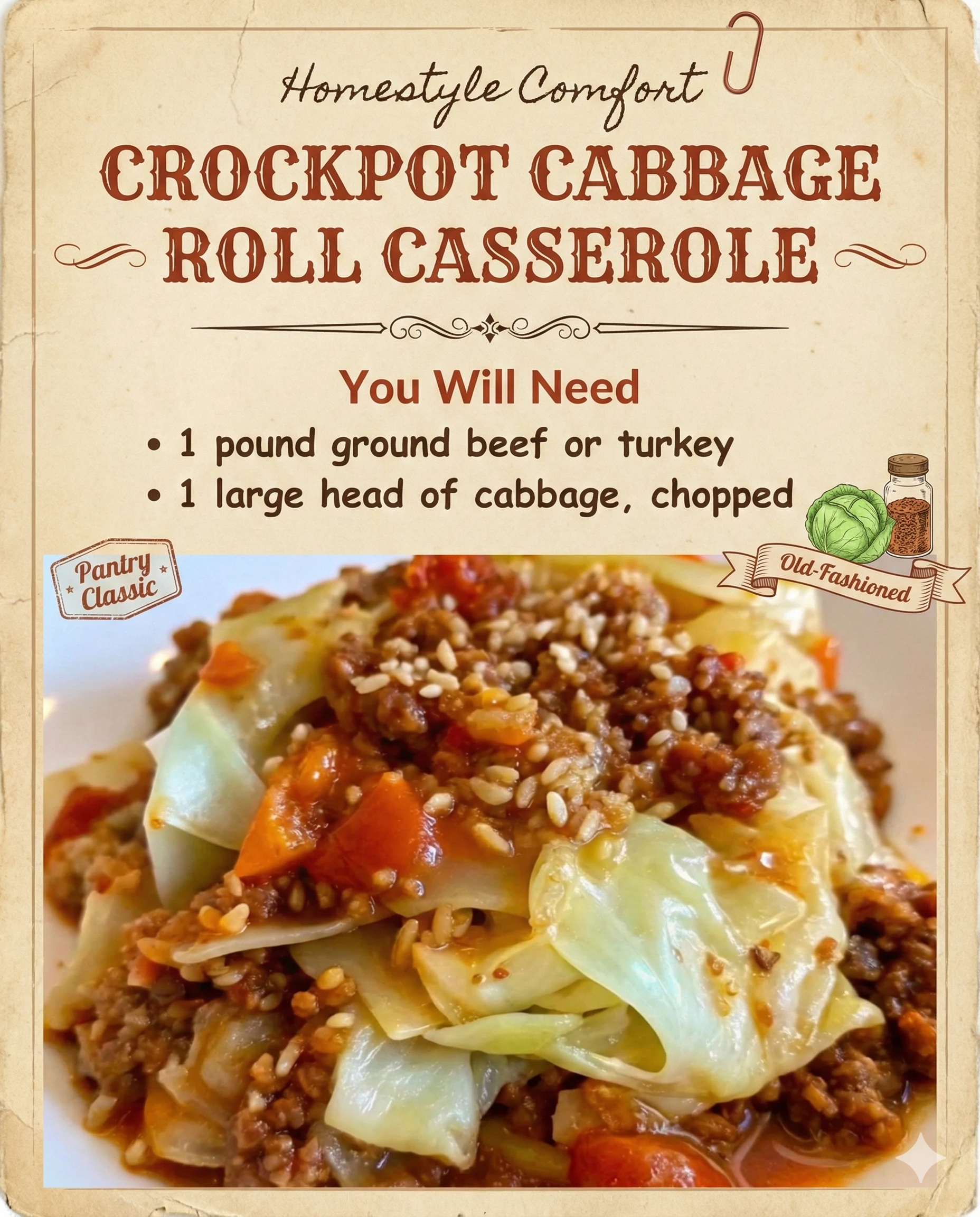 CROCKPOT CABBAGE ROLL CASSEROLE - Easy Recipes Life
