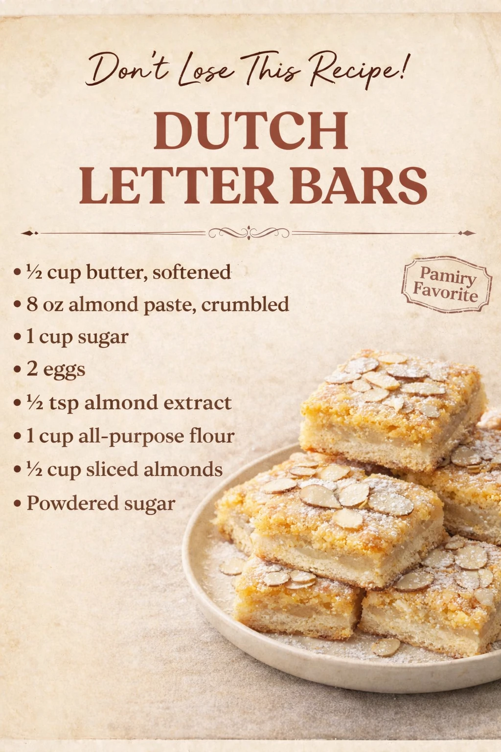 Dutch Letter Bars - Easy Recipes Life