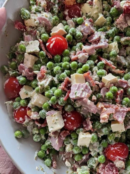 Warm Sunday-Style Italian Pea Salad - Easy Recipes Life